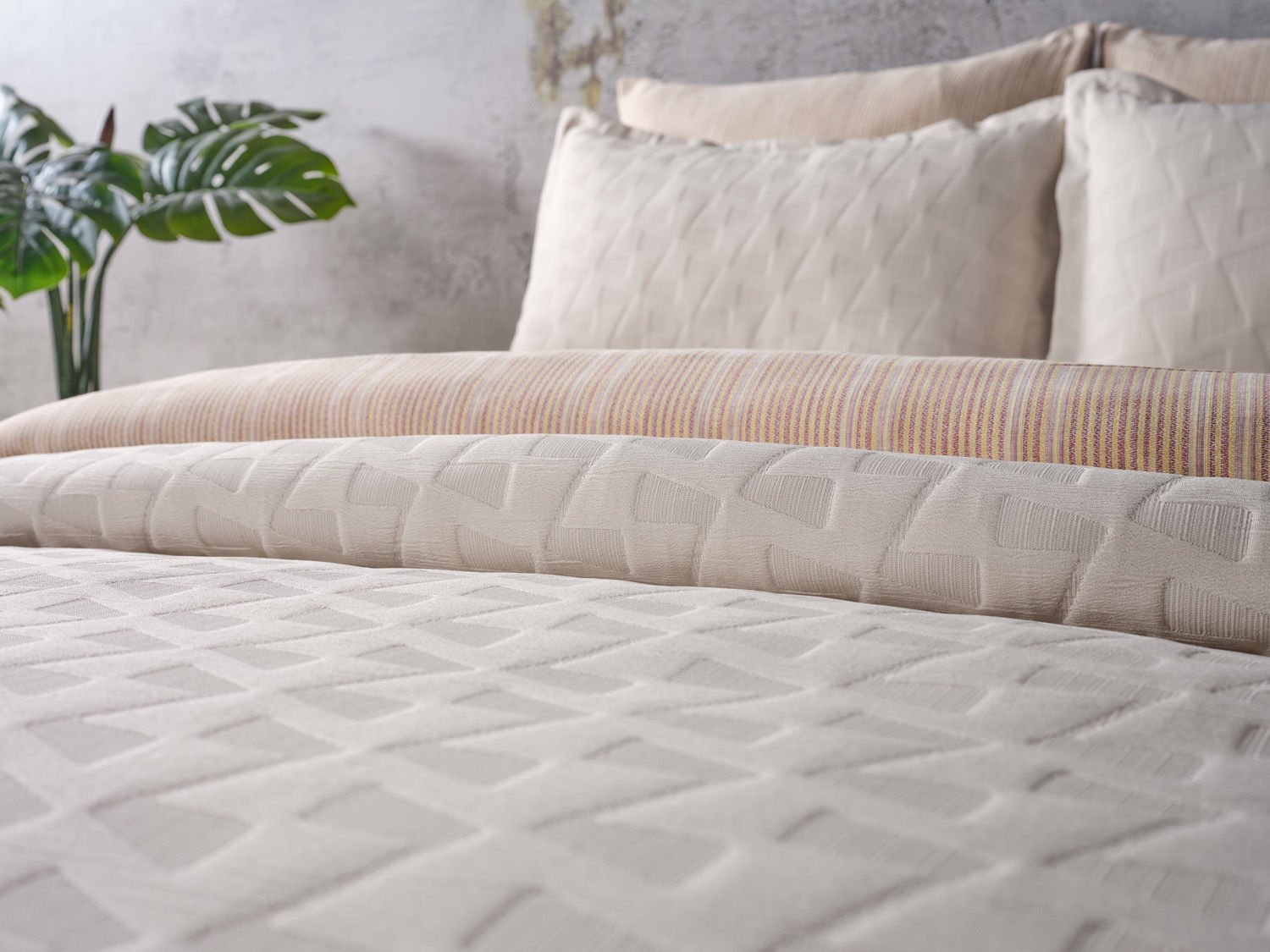 Arya Yatak Örtüsü Tek Kişilik - Krem | Doqu Home